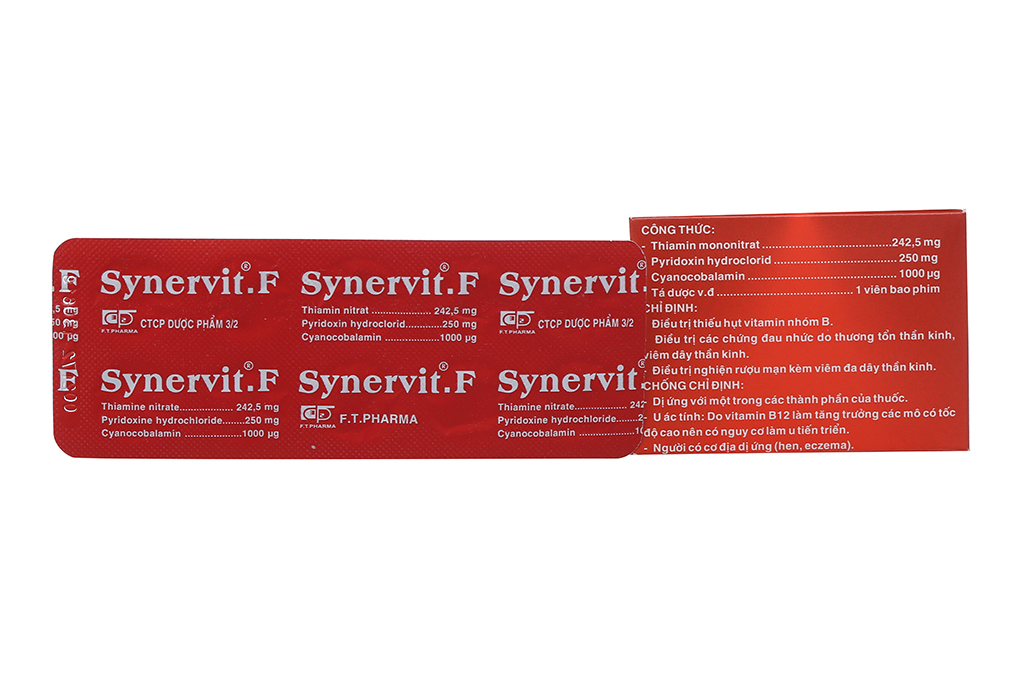 Synervit.F trị thiếu vitamin nhóm B (10 vỉ x 10 viên) - 10/2025 ...