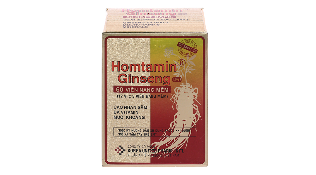 Thuốc Homtamin Ginseng bổ sung vitamin và khoáng chất, giảm mệt mỏi ...