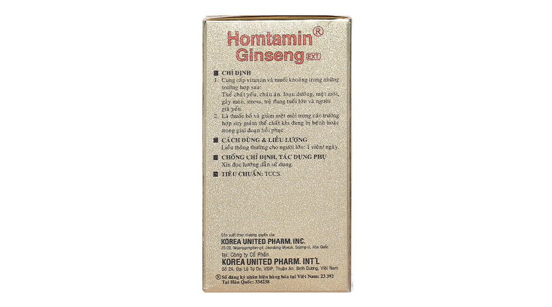 Thuốc Homtamin Ginseng bổ sung vitamin và khoáng chất, giảm mệt mỏi ...