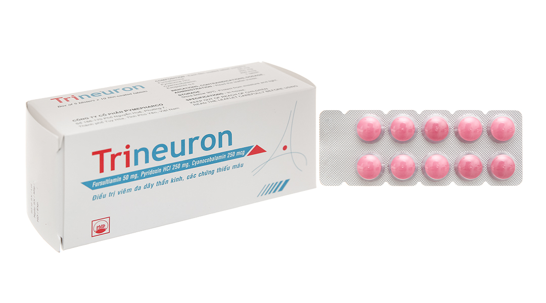 Thuốc Trineuron trị bệnh thiếu vitamin nhóm B (5 vỉ x 10 viên) - 11/ ...