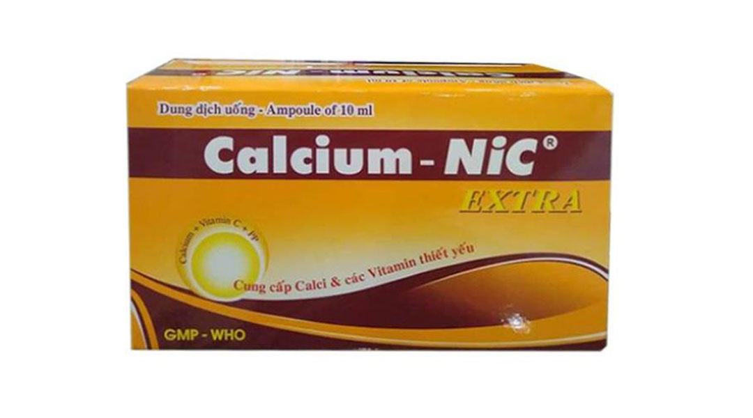 Dung dịch uống Calcium-Nic Extra trị loãng xương, còi xương (20 ống x ...