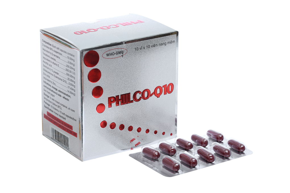 Philco-Q10 bổ sung vitamin và khoáng chất (10 vỉ x 10 viên) - 05/2026 ...
