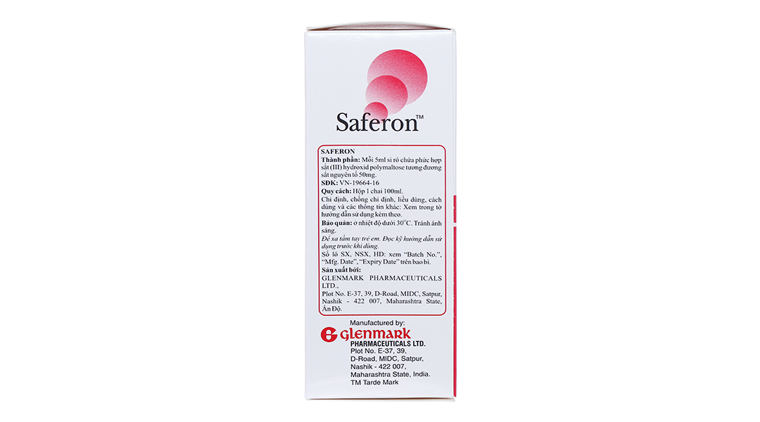 Siro Saferon 50mg/5ml trị thiếu máu, thiếu sắt chai 100ml - 08/2025 ...