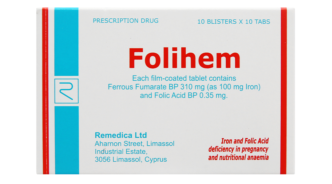 Folihem phòng ngừa thiếu máu do thiếu sắt và axit folic trong thai kỳ ...