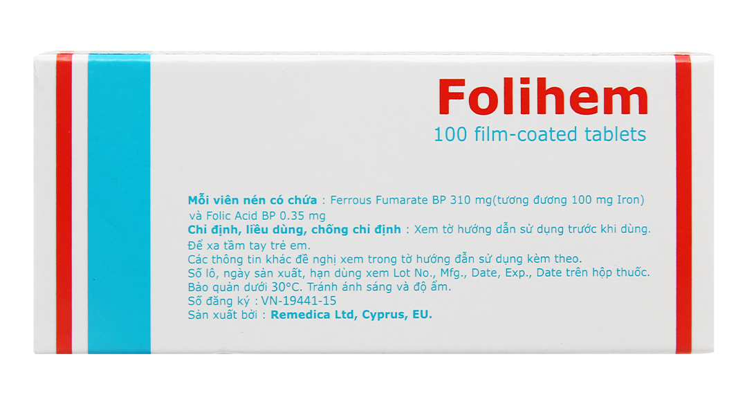 Folihem phòng ngừa thiếu máu do thiếu sắt và axit folic trong thai kỳ ...