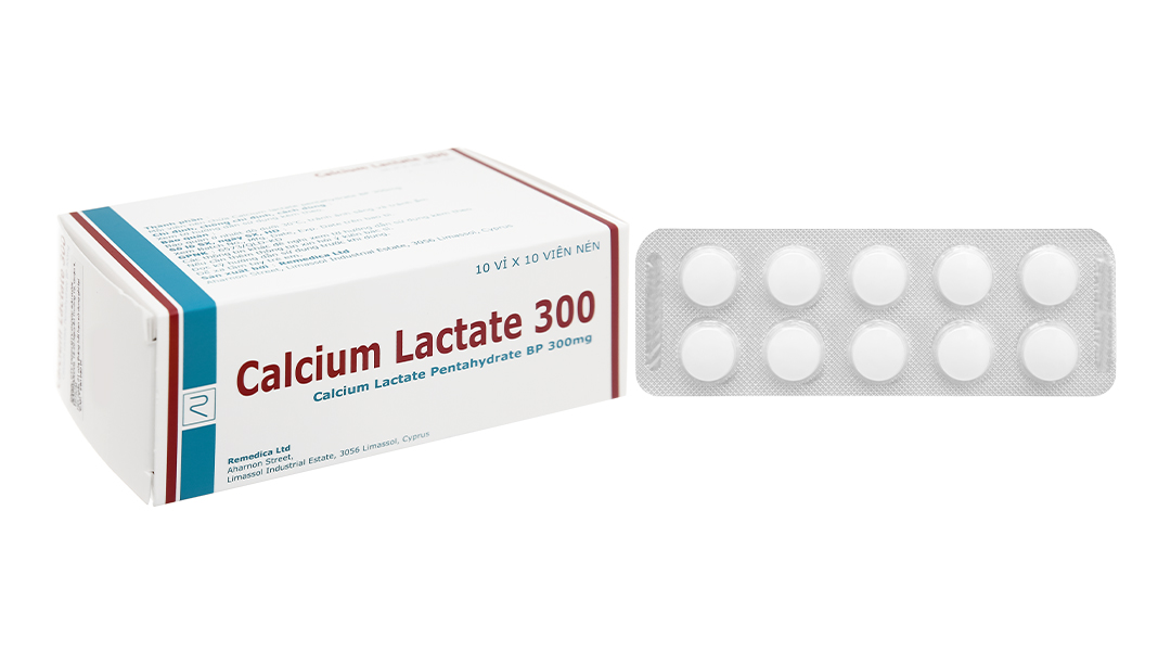 Calcium Lactate 300 trị loãng xương, còi xương (10 vỉ x 10 viên) - 01/ ...