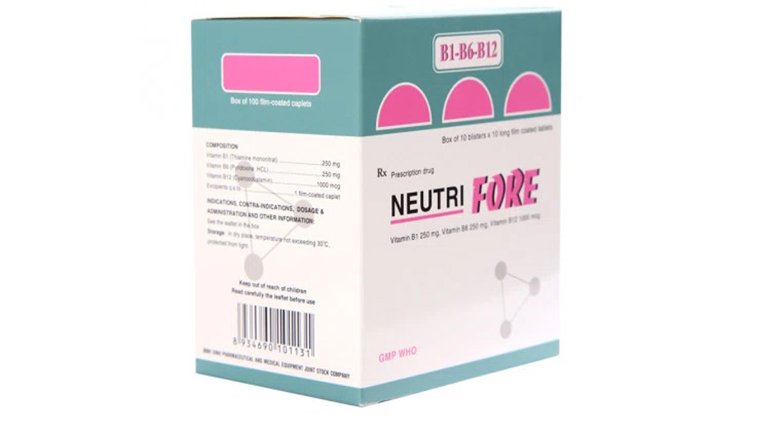 Thuốc Neutri Fore trị viêm dây thần kinh, thiếu máu ác tính (10 vỉ x 10 ...