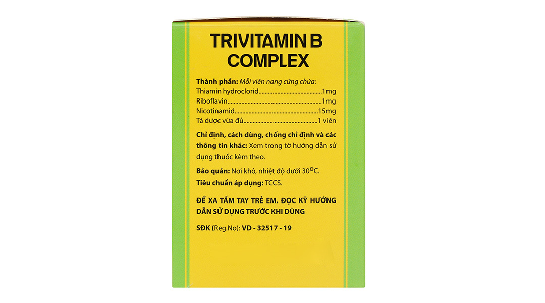 Trivitamin B Complex phòng và trị thiếu hụt vitamin nhóm B (10 vỉ x 10 ...