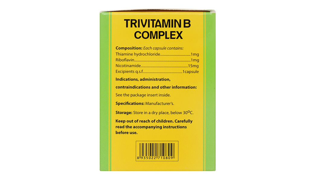Trivitamin B Complex phòng và trị thiếu hụt vitamin nhóm B (10 vỉ x 10 ...