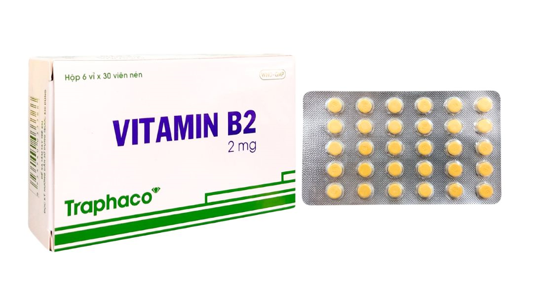 Vitamin B2 Traphaco 2mg dự phòng và điều trị thiếu vitamin B2 (6 vỉ x ...