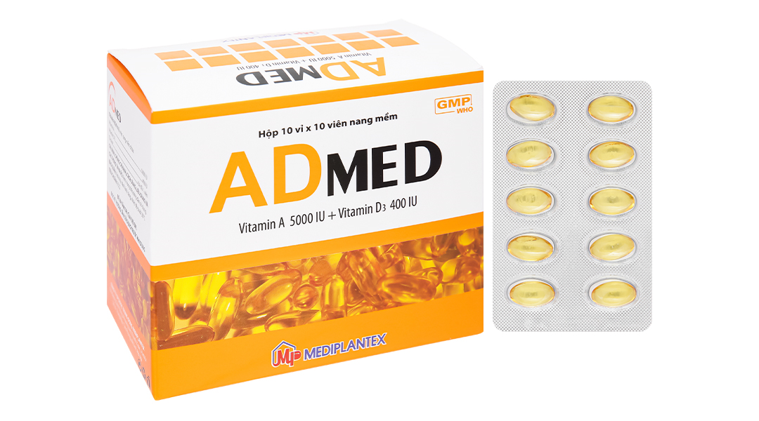 Admed trị tình trạng thiếu vitamin A-D (10 vỉ x 10 viên) - 12/2025 ...