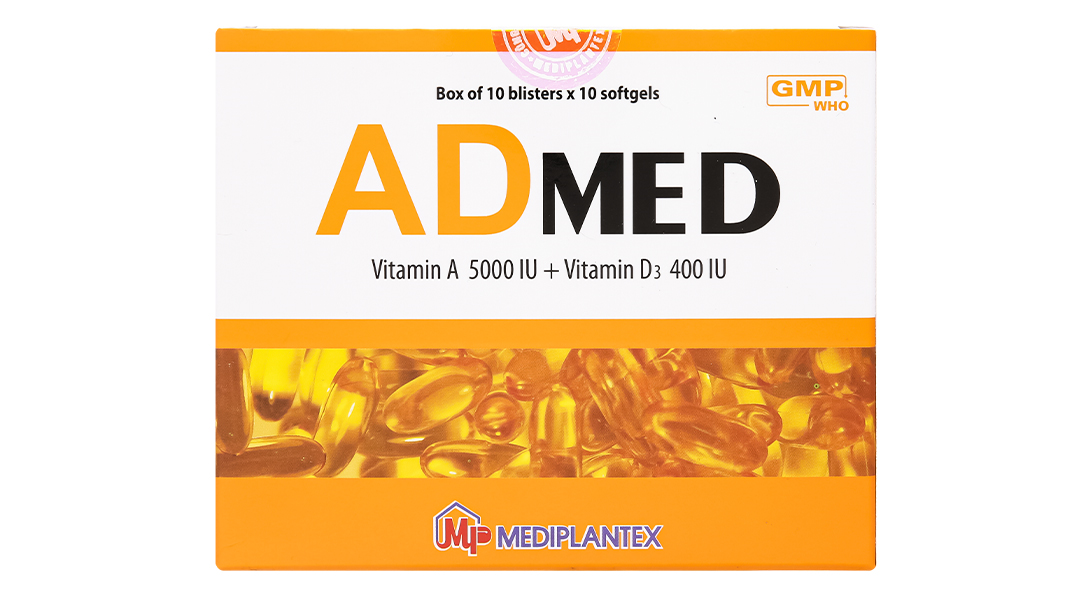 Admed trị tình trạng thiếu vitamin A-D (10 vỉ x 10 viên) - 12/2025 | nhathuocankhang.com