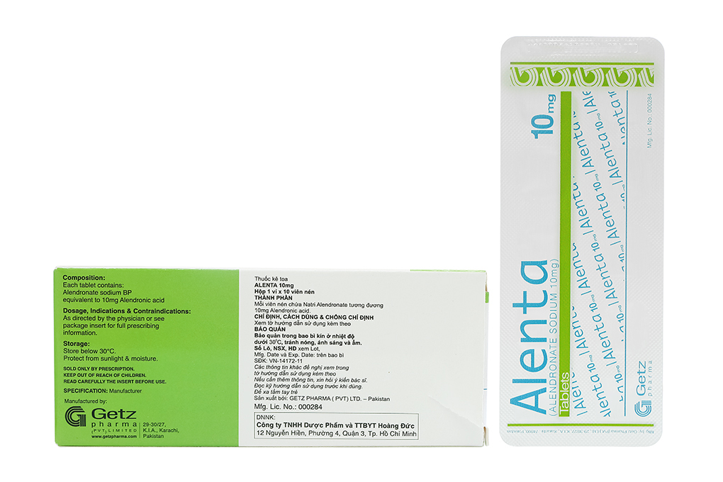 Alenta 10mg trị loãng xương (1 vỉ x 10 viên) - 12/2025 ...