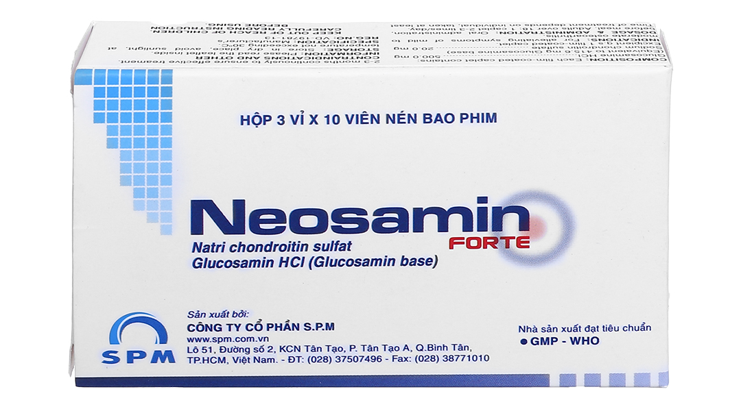 Neosamin Forte giảm triệu chứng thoái hóa khớp nhẹ và trung bình (3 vỉ ...