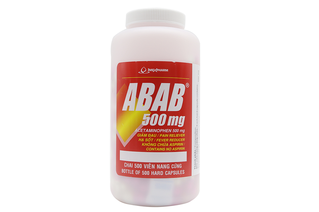 Abab 500mg giảm đau, hạ sốt lọ 500 viên - 05/2026 | nhathuocankhang.com