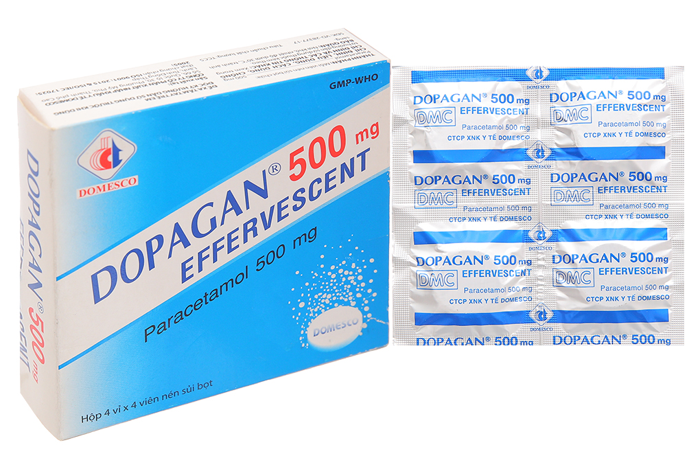 Viên sủi Dopagan 500mg Effervescent giảm đau, hạ sốt từ nhẹ đến vừa (4 ...