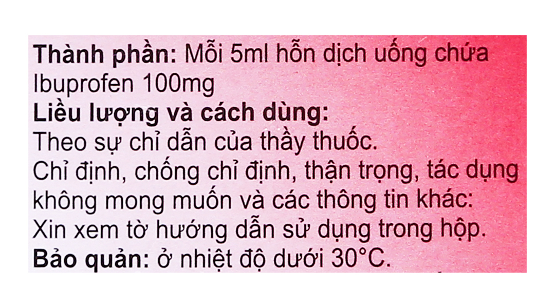 Hỗn dịch uống Syafen 100mg/5ml giảm đau, hạ sốt chai 120ml - 08/2025 ...