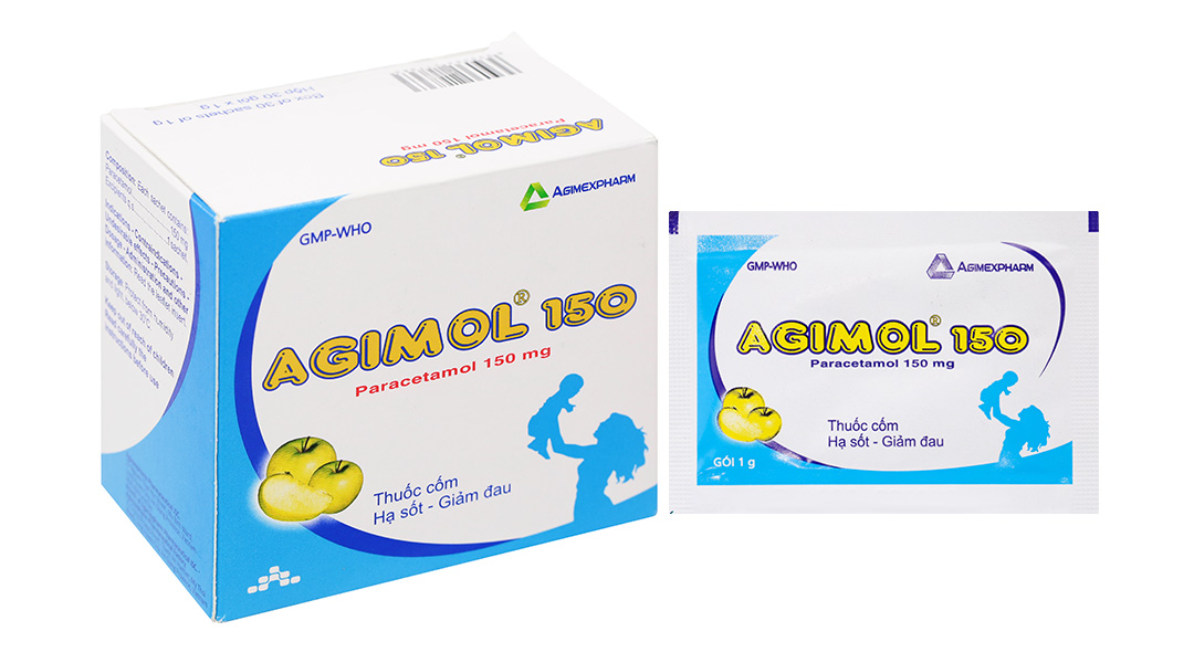 Thuốc cốm Agimol 150 giảm đau, hạ sốt (30 gói x 1g) - 03/2026 ...