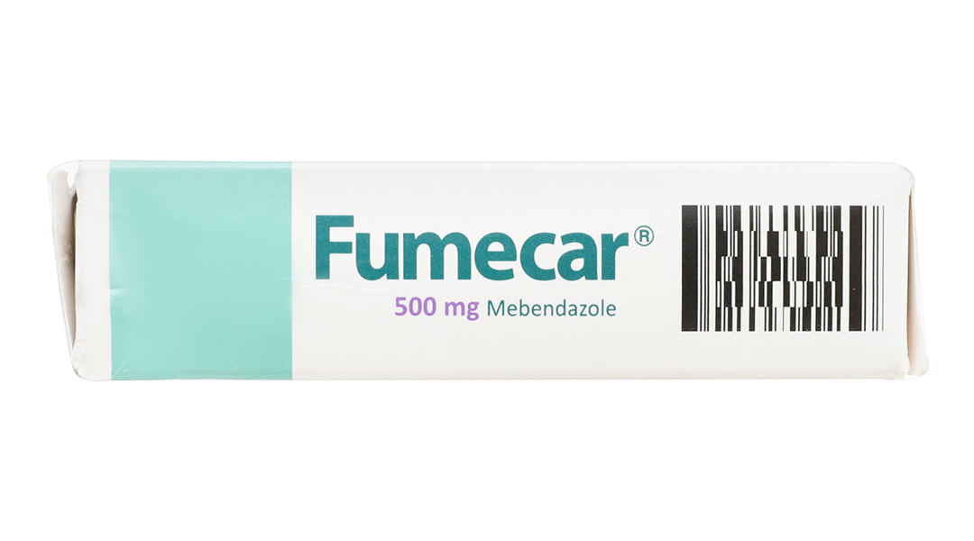 Viên nhai Fumecar 500mg trị giun kim, giun tóc, giun đũa, giun móc (1 ...