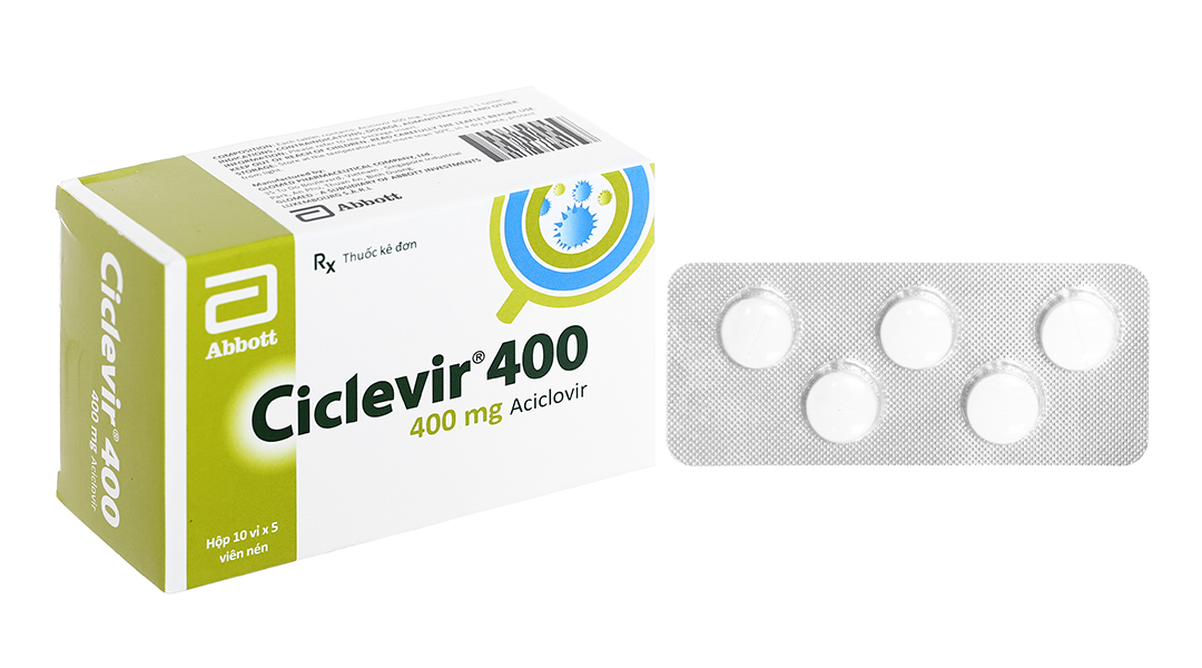 Ciclevir 400 ngừa, trị nhiễm virus (10 vỉ x 5 viên) - 08/2025 ...