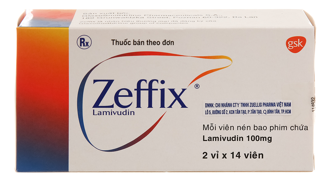 Zeffix 100mg thuốc kháng virus, trị viêm gan B (2 vỉ x 14 viên) - 05/ ...