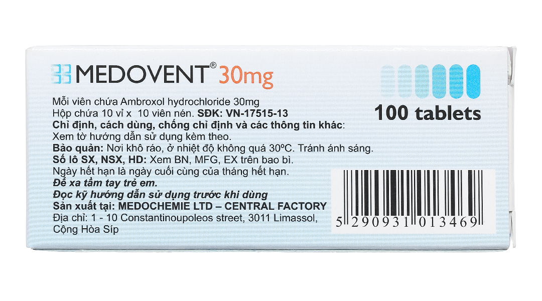 Medovent 30mg trị triệu chứng bệnh phế quản - phổi cấp và mạn tính (10 ...