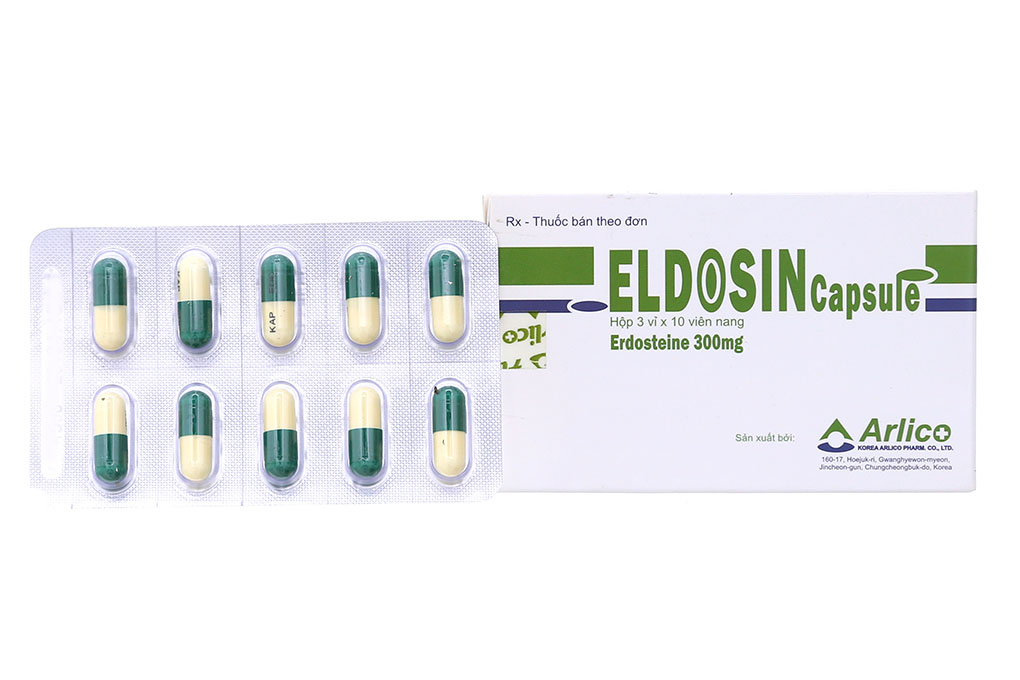 Eldosin Capsule 300mg loãng đàm trong bệnh lý hô hấp (3 vỉ x 10 viên ...
