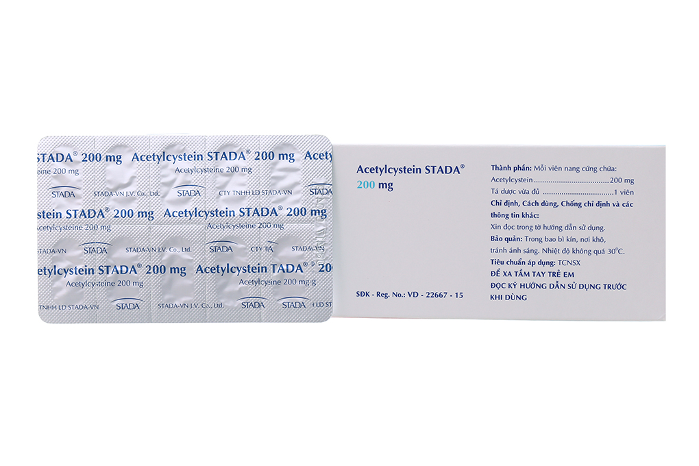 Thuốc Acetylcystein Stada 200mg tiêu nhầy trong viêm phế quản - 05/2026 ...