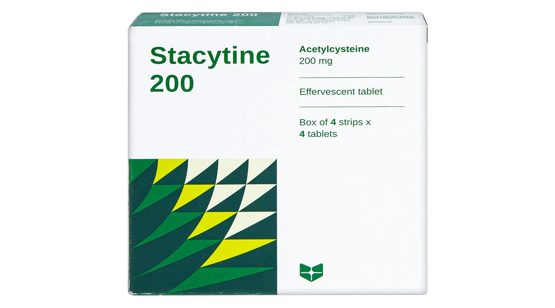 Stacytine 200 tiêu nhầy trong viêm phế quản cấp và mãn tính (4 vỉ x 4 ...
