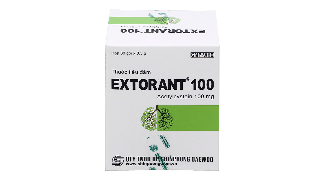 Thuốc cốm Extorant 100 tiêu nhầy trong bệnh lý hô hấp (30 gói x 0.5g ...