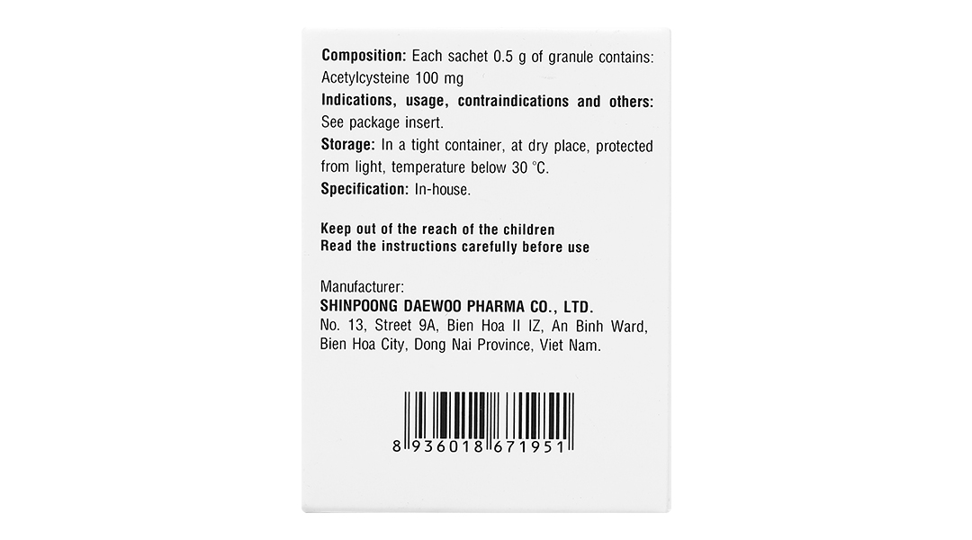 Thuốc cốm Extorant 100 tiêu nhầy trong bệnh lý hô hấp (30 gói x 0.5g ...