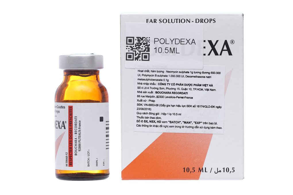 Dung dịch nhỏ tai Polydexa trị viêm tai chai 10.5ml - 08/2025 ...