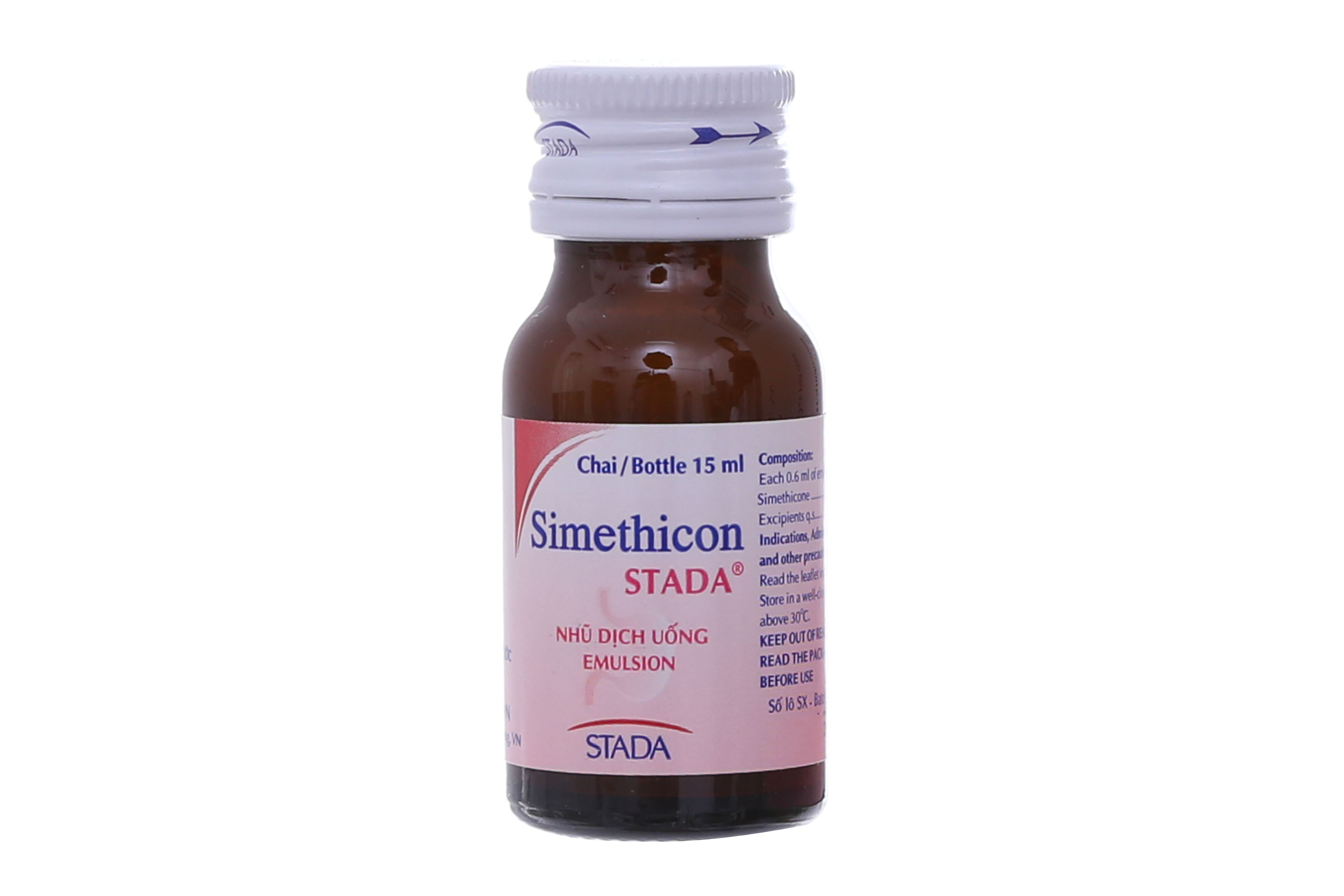 Nhũ dịch uống Simethicon Stada trị đầy hơi, khó tiêu chai 15ml - 08/ ...