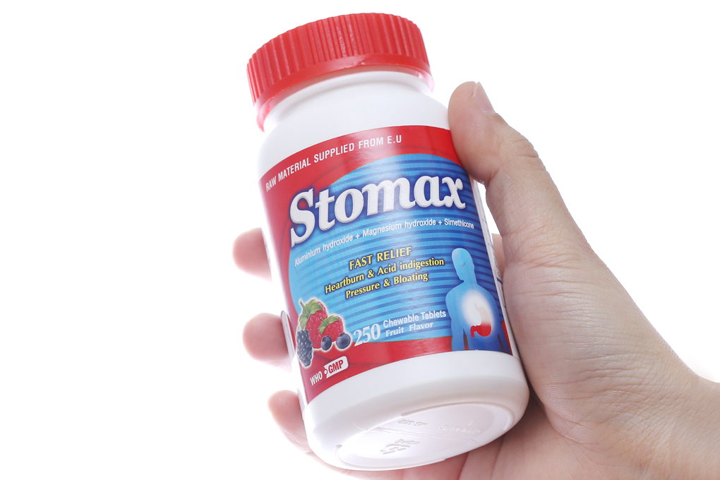 Viên nhai Stomax giảm đầy hơi, ợ nóng lọ 250 viên - 12/2025 ...