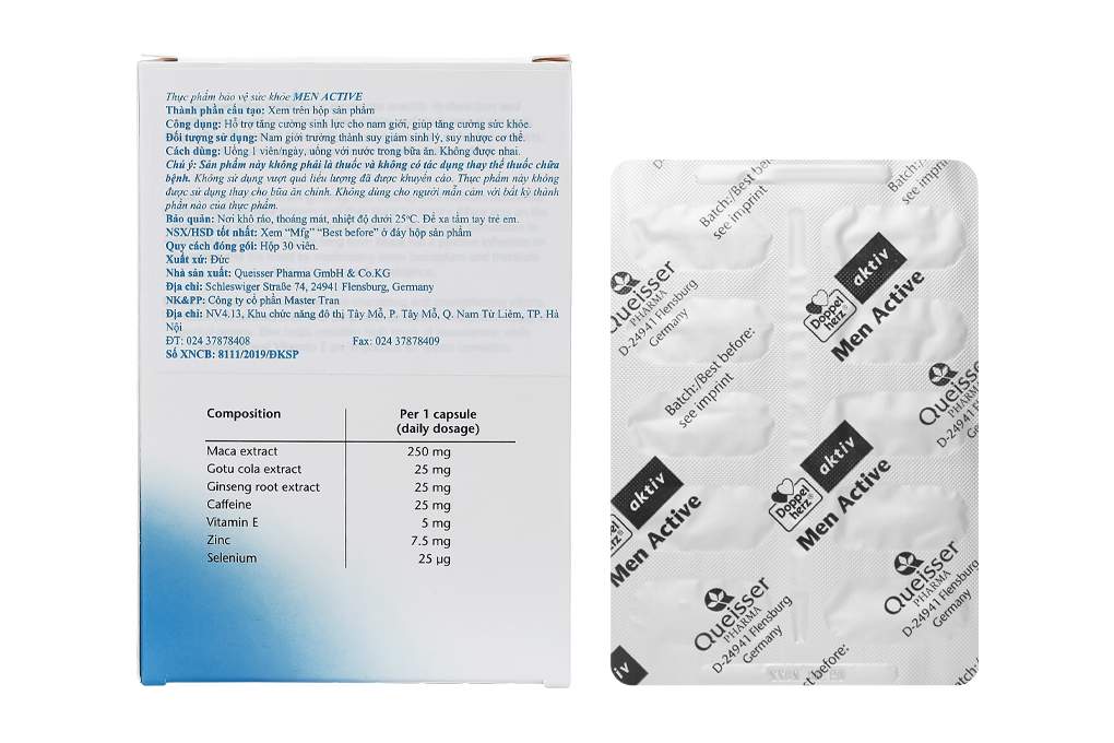 Doppelherz Aktiv Men Active Hộp 30v - 05/2026 | nhathuocankhang.com
