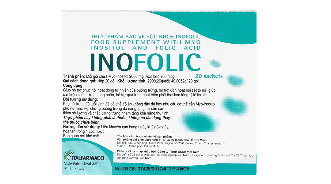 Inofolic Hộp 20 Gói - 08/2025 | nhathuocankhang.com