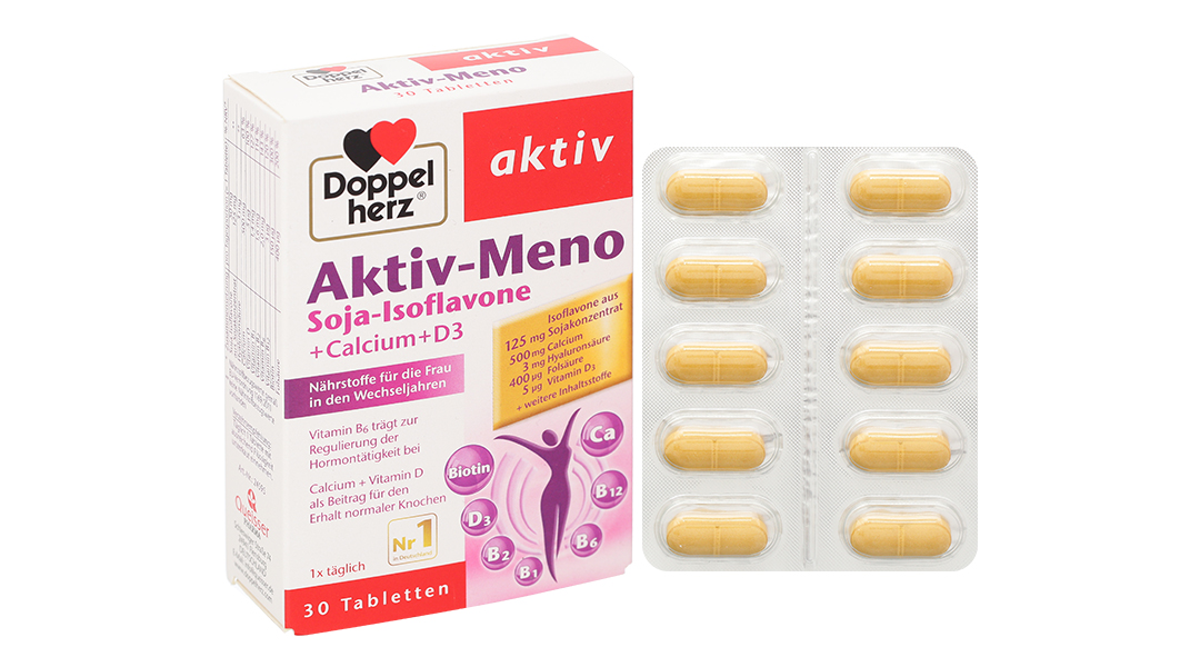 Doppelherz Aktiv Active Meno Soja + Isoflavone Calcium D3 hộp 30 viên ...