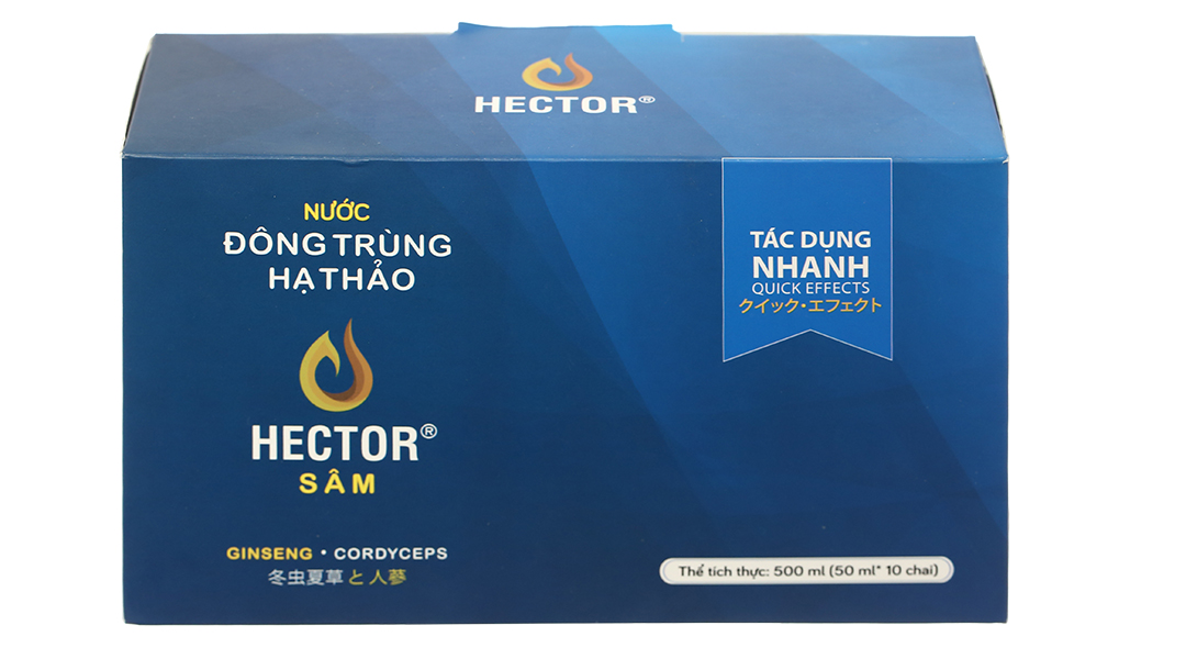 Nước Nấm Đông Trùng Hạ Thảo Hector Sâm hộp 10 chai x 50ml - 12/2025 ...