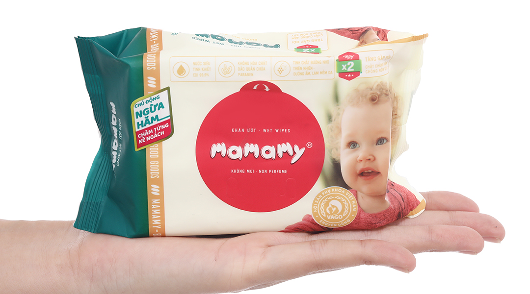 Khăn ướt em bé Mamamy không mùi hương gói 30 miếng - 10/2025 ...