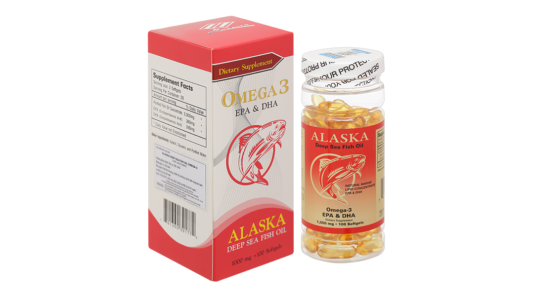 Thực Phẩm Bảo Vệ Sức Khỏe Alaska Deep Sea Fish Oil Omega-3 Hộp 100 Viên ...