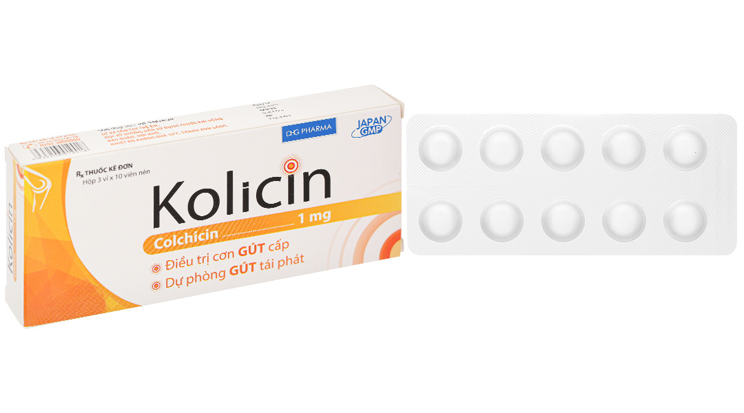 Kolicin 1mg phòng và trị gout (3 vỉ x 10 viên) - 09/2025 ...