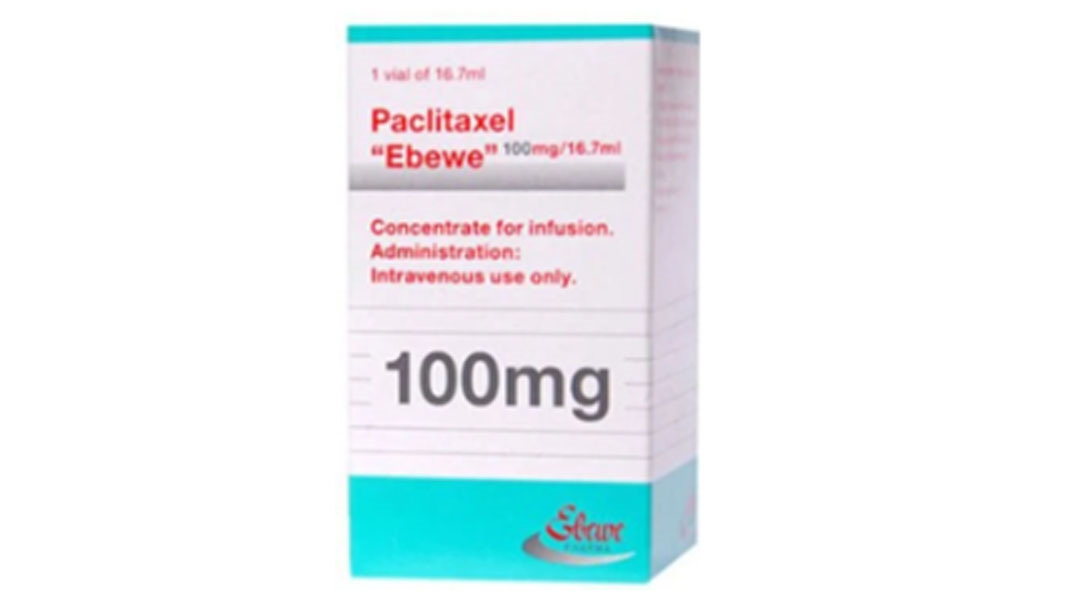 Thuốc tiêm Paclitaxel Ebewe 100mg/16.7ml điều trị ung thư buồng trứng ...