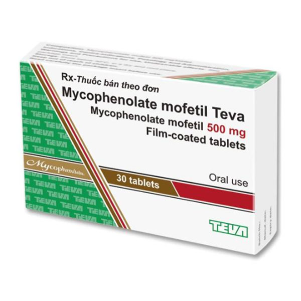 Mycophenolate mofetil Teva 500mg dự phòng thải ghép cấp tính (3 vỉ x 10 ...
