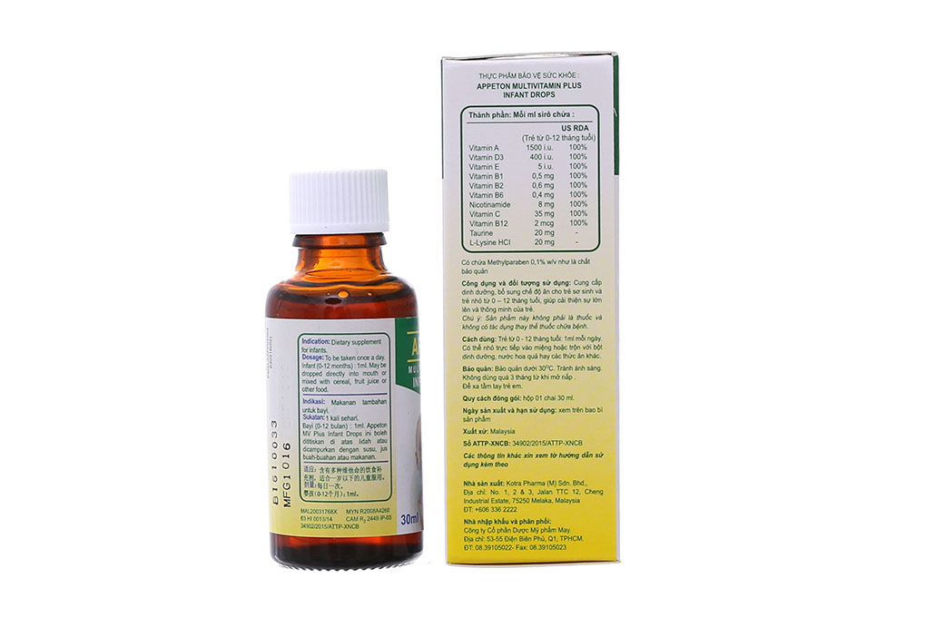 Siro Appeton Multivitamin Plus Infant Drops bổ sung vitamin cho bé chai ...