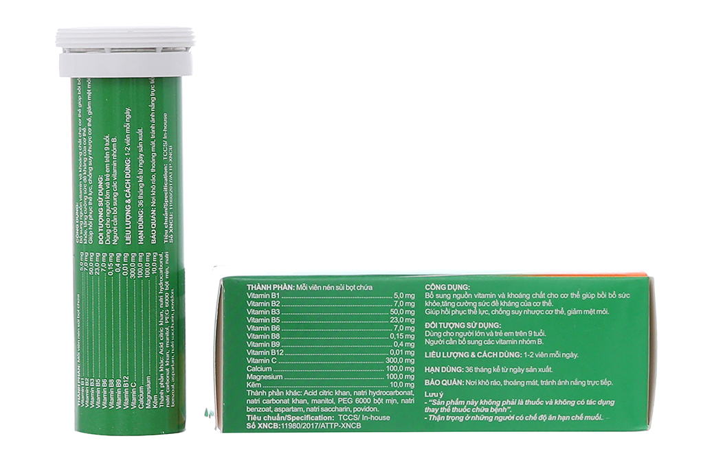 Viên sủi bổ sung vitamin tổng hợp Tocomax hương Cam tuýp 10 viên - 12/ ...