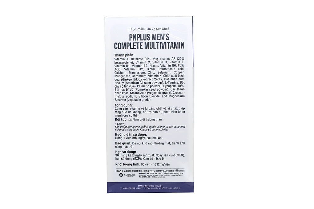 Pn Plus Complete Men'S Multivitamin chai 90 viên - 09/2025 ...