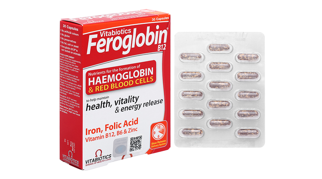 Vitabiotics Feroglobin B12 Capsules hộp 30 viên - 08/2025 ...