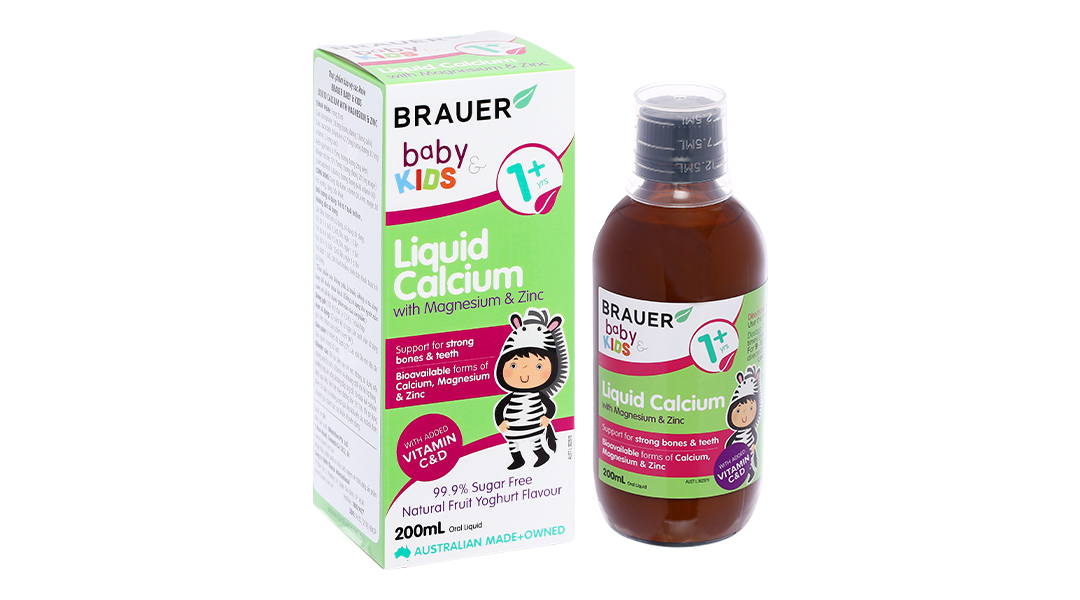 Brauer Baby & Kids Liquid Calcium With Magnesium And Zinc chai 200ml ...