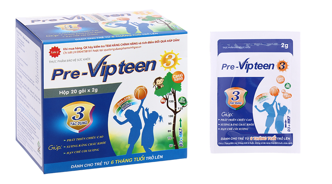 Pre Vipteen 3 hộp 20 gói - 09/2025 | nhathuocankhang.com