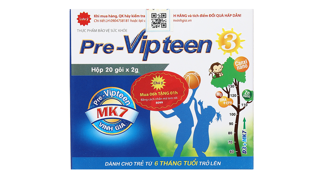 Pre Vipteen 3 hộp 20 gói - 09/2025 | nhathuocankhang.com